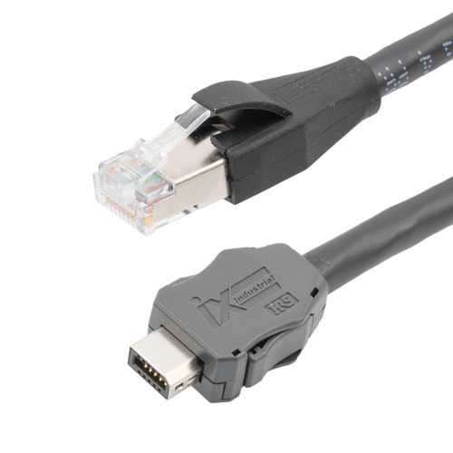 IX Industrial Category 6a Ethernet Cable, IX A Key to RJ45 Plug, Foil ...