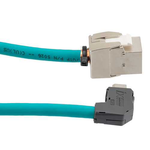 ix Industrial Assembly, Category 6a, SF/UTP, Right Angle Down ix A Plug ...