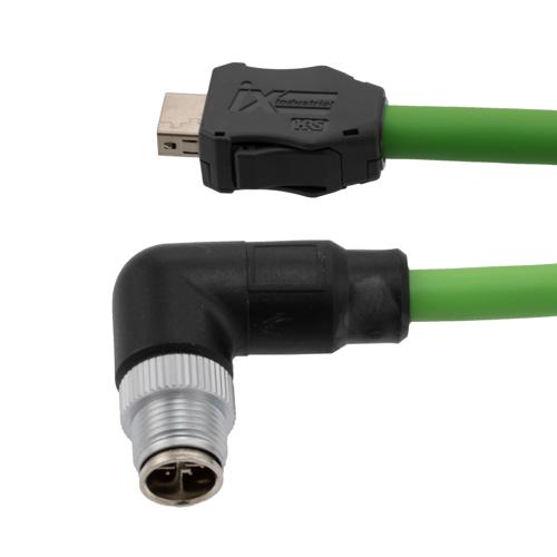 ix Industrial Category 6a Serial Cable, ix B Key to Right Angle M12 X ...