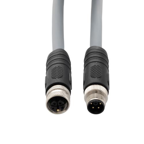 M12 5 Position IP67 K-Code AC Power Cable Assembly, 16AWG 300V 12A ...