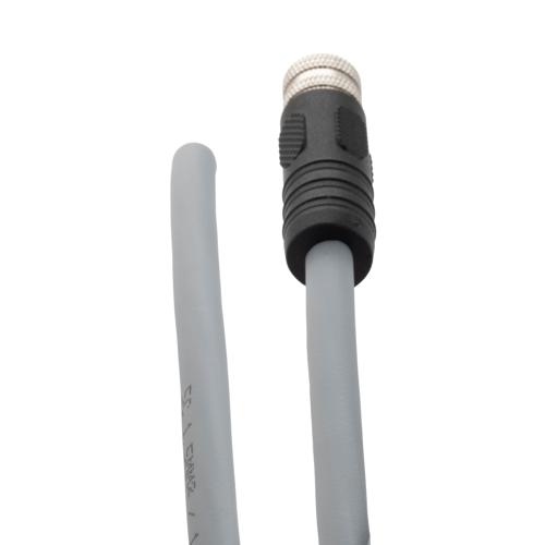 M12 5 Position IP67 K-Code AC Power Pigtail Cable Assembly, 16AWG 300V ...