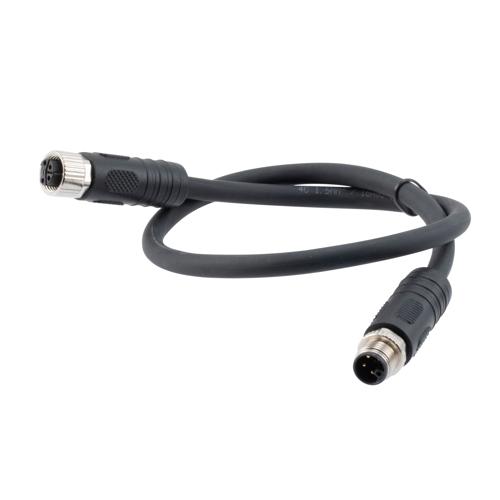 M12 4 Position IP67 L-Code Pigtail Cable Assembly, Unshielded 16AWG PUR ...