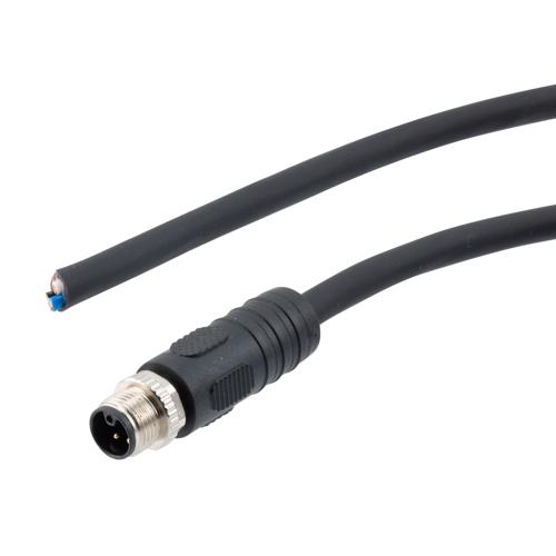 M12 4 Position IP67 L-Code Pigtail Cable Assembly, Unshielded 16AWG PUR ...
