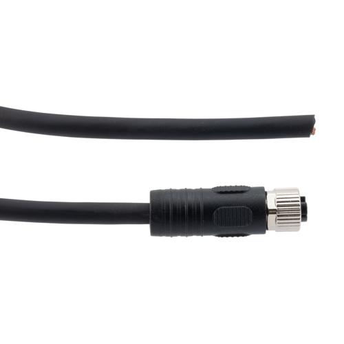 M12 4 Position IP67 L-Code Pigtail Cable Assembly, Unshielded 16AWG PUR ...