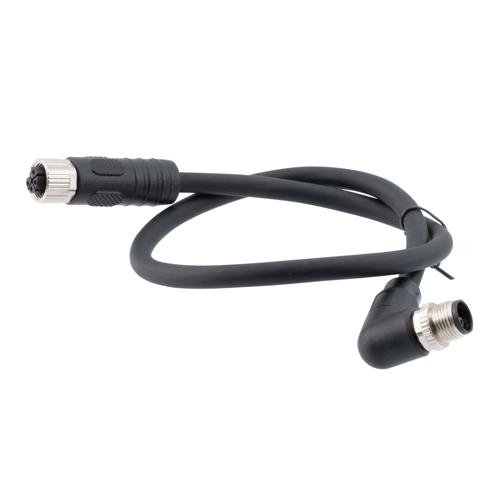 M12 4 Position IP67 L-Code Pigtail Cable Assembly, Unshielded 16AWG PUR ...