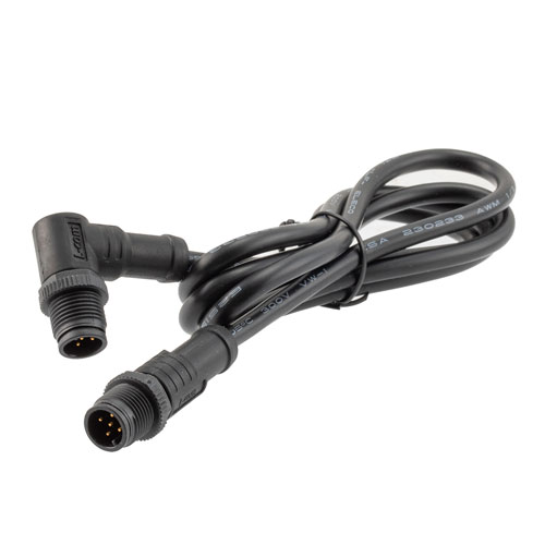 M12 5 Position A-code Male to Right Angle Male Sensor Signal Cable ...