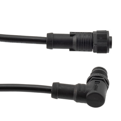 M12 5 Position A-code Female to Right Angle Male Sensor Signal Cable ...