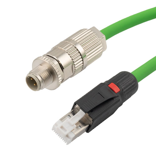 Profinet Type B/C Cat5e Cable IP67 M12 D-Code Male-RJ45 Double Shielded ...