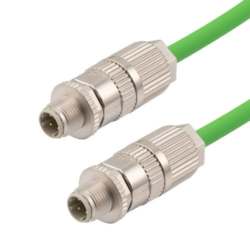 Profinet Type B/C Cat5e Cable IP67 M12 D-Code Male-Male Double Shielded ...
