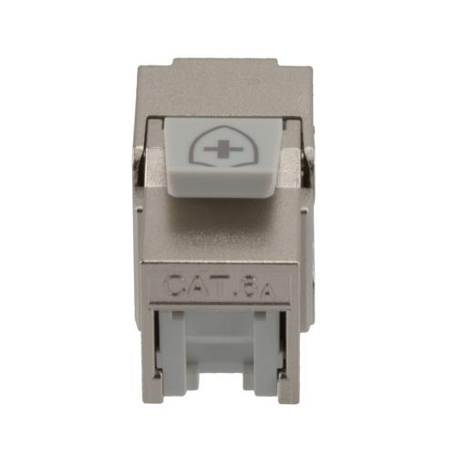 Cat6A Antimicrobial RJ45 Keystone Jack, Shielded