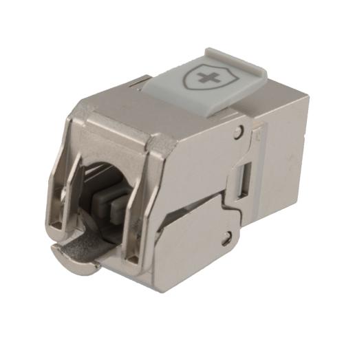 Cat6A Antimicrobial RJ45 Keystone Jack, Shielded