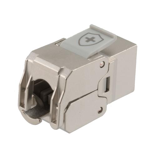 Cat6 Antimicrobial RJ45 Keystone Jack, Shielded