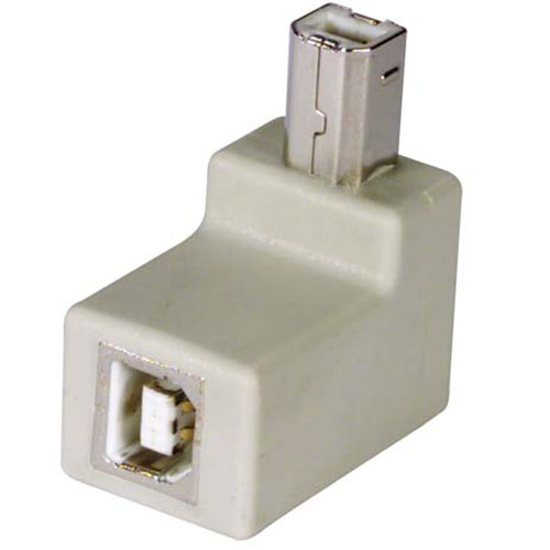 Right Angle USB Adapter, Type B Male/Female, Exit 1 - UADBB90-1