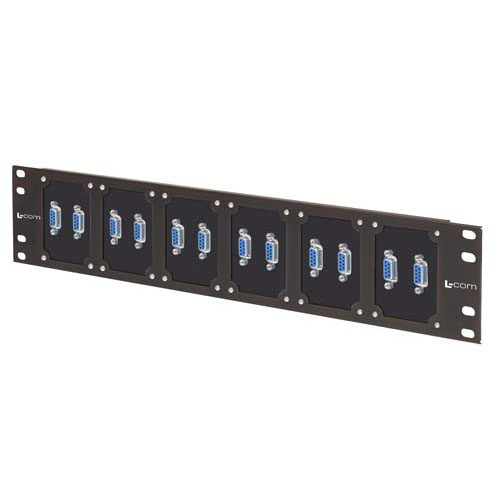 Universal Rack Panel with 12 DB9 Female / Female - UPR35-2DB9FB