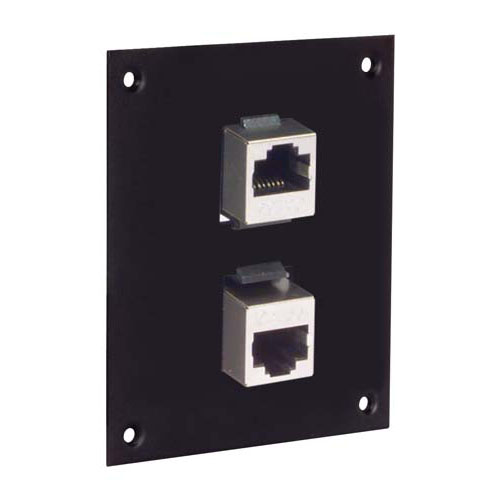 Universal Sub-Panel, 2 Category 5E Right Angle Shielded RJ45 Couplers ...