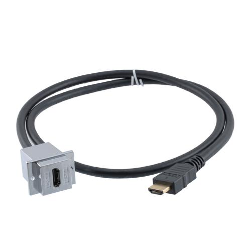 High Speed HDMI Cable with Ethernet, Shielded Panel Mount HDMI Female ...