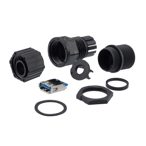 IP67 Waterproof USB 3.0 Type A Field Installable Connector, Panel ...