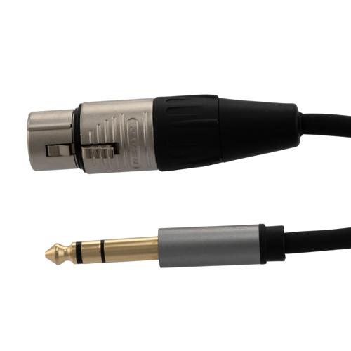 XLR To 1/4 inch Audio Cable, 3 Pin, Female To Male, High-Flex, 24AWG ...