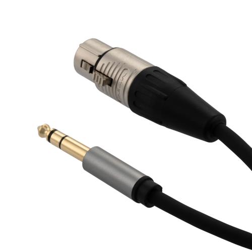 XLR To 1/4 inch Audio Cable, 3 Pin, Female To Male, High-Flex, 24AWG ...