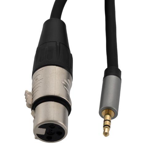 XLR To 3.5mm Audio Cable, 3 Pin, Female To Male, High-Flex, 24AWG, PVC ...