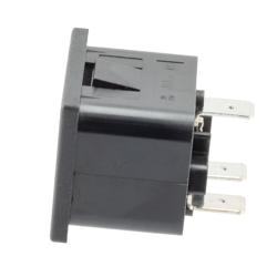 AC PEM C20, 1.5mm Panel Snap-In, 6.3mm Quick-connect
