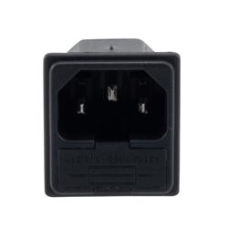 AC PEM C14 type 1.0 mm Snap-In Panel Mount IEC inlet connector AC power ...