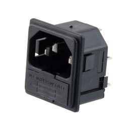 AC PEM C14 type 2.0 mm Snap-In Panel Mount IEC inlet connector AC power ...