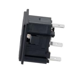 AC PEM C14 type 3.0 mm Snap-In Panel Mount IEC inlet connector AC power ...