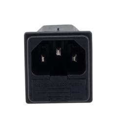 AC PEM C14 type 3.0 mm Snap-In Panel Mount IEC inlet connector AC power ...