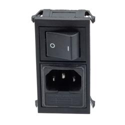 Vertical Power Entry Module, Twin-Fused C14 Inlet, I/O Marked Double ...