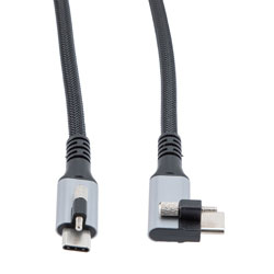 USB 3.2 Locking Cable, Type C Male Top Screw to Left Angle Top Screw ...