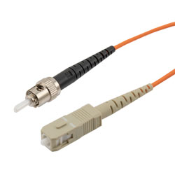 SC/ST 62.5/125 Multimode Simplex Fiber Patch Cable, OM1, 1 Meter