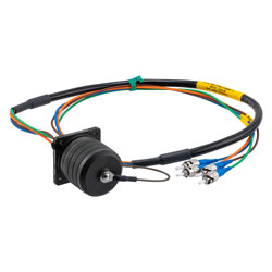 4 Channel TFOCA 2 Flange Mount Receptacle to ST/UPC, Single Mode, 7.5mm ...