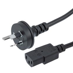 AS 3112 Type I to C13 International Power Cord - 10 Amp - 2M