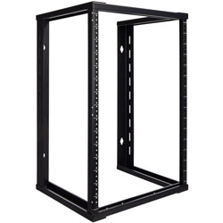 15U Wall Mount Open Frame Rack 19" Threaded (12-24) 15 inch depth Black