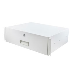 19" Rack Mount Drawer 3U 13.7in (350mm)- RAL9003 -Signal White