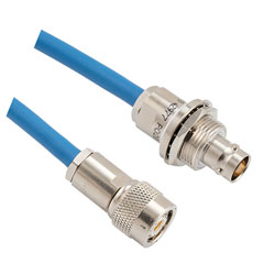 Lead Free LSZH Threaded TRB Plug to 3-Lug TRB Bulkhead Insulated Jack ...