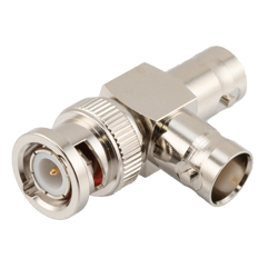 Coaxial Adapter, BNC Tee Male / Female / Female