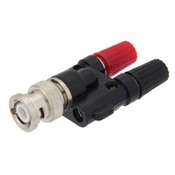 50 Ohm BNC Male to Double Banana Binding Post Jack Adapter