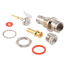 78 Ohm TRB 3-Lug Jack NI Bulkhead Mount 1553 Connector Clamp/Solder ...