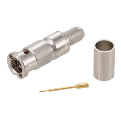 12G SDI HD-BNC Male 75 Ohm Connector Crimp/Solder Attachment for Belden 4855R, Belden 1855A