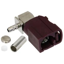 FAKRA Jack Right Angle Connector Crimp/Solder Attachment for RG174, RG316, RG188, .100 inch, LMR ...