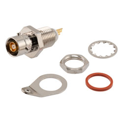 78 Ohm TRS 3-Lug NI Bulkhead Front Mount Jack 1553 Connector Solder ...