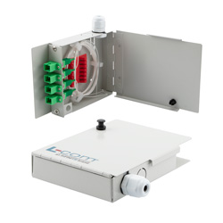 FTTH (Fiber To The Home) Terminal Box with 4 Simplex SC/APC Couplers ...