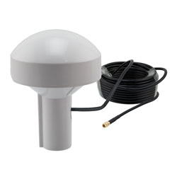 1572.42 to 1578.42 MHz, Marine Grade GPS Active Antenna, 28 dBi, SMA Connector, White, ABS ...