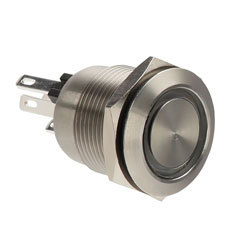 Red/Green illuminated Vandal Resistant Push Button Switch with 2.8mm ...