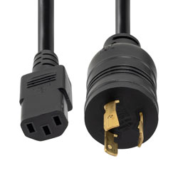 NEMA L5-20P - C13, SJTOW Power Cable, 125V, 15A, 6FT