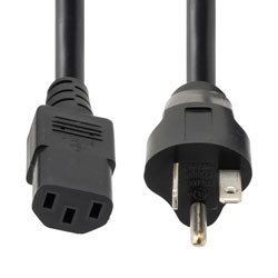 NEMA 5-20P - C13, SJTOW Power Cable, 125V, 15A, 6FT