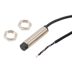 Inductive Proximity Sensor, cylindrical, M12 threaded, non-shielded, Ni-Cu alloy, NPN NO ...