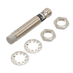 Inductive Proximity Sensor, cylindrical, M12 threaded, non-shielded, Ni-Cu alloy, NPN NO ...